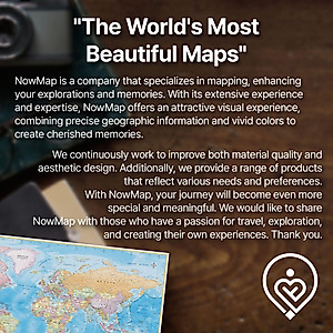 NOWMAP AquaShield Double-Sided World and USA Map Waterproof 2 Wall Map Set 24x36 - Folded Edition with (Pin Stickers)