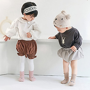 Baby Non Slip Socks Toddler Non-Skid Ankle Socks with Grips Anti-Slip Crew Cotton Socks for Infants Toddlers Girls Boys (1-3 T)