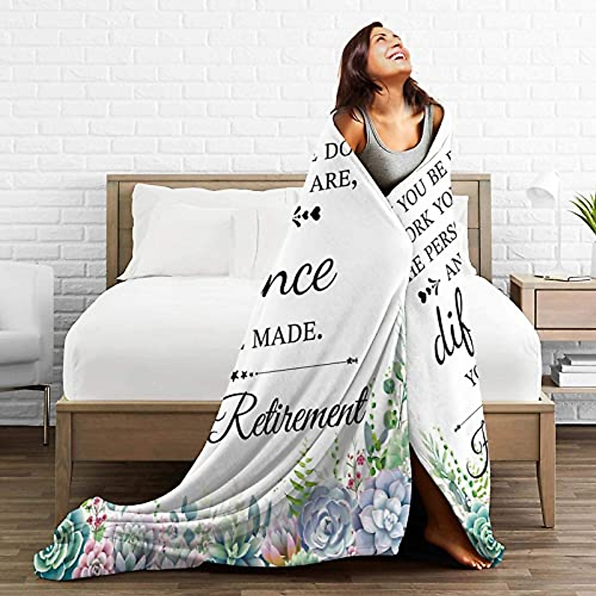 Happy Retirement Gifts for Women Men 2021 Retirement Gifts Ultra-Soft Throw Blankets Flannel Blanket for Bedding Sofa (Retirement 2, 60"x50")