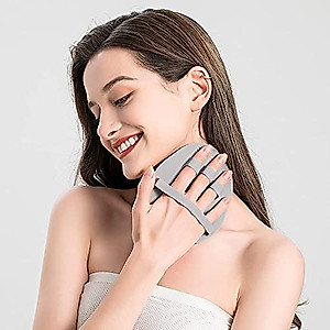 1 Pack Soft Silicone Shower Brush Body Wash Bath Exfoliating Skin Massage Scrubber, Dry Skin Brushing Glove Loofah, Fit for Sensitive and All Kinds of Skin