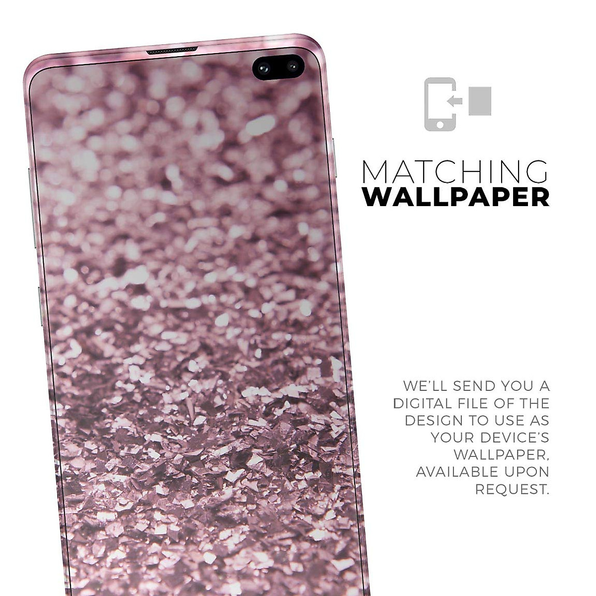 DesignSkinz Subtle Pink Glimmer Protective Vinyl Decal Wrap Skin Cover Compatible with The Samsung Galaxy S20 (Screen Trim & Back Glass Skin)