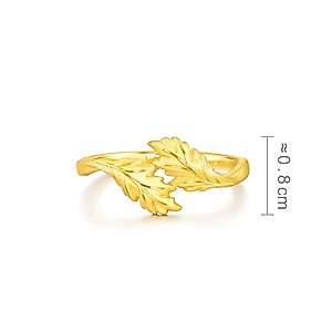 CHOW SANG SANG 999 24K Solid Gold Acanthus Ring for Women 93243R (Our Size 13 / US 6)