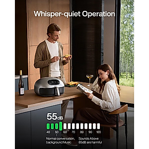 Typhur Dome Air Fryer, No.1 Cooking Speed Large Air Fryer with Superior Airflow, Self-cleaning Smart Digital Air Fryer with Dishwasher Safe Basket for Quick Easy Meals, Up to 32 Chicken Wings Capacity