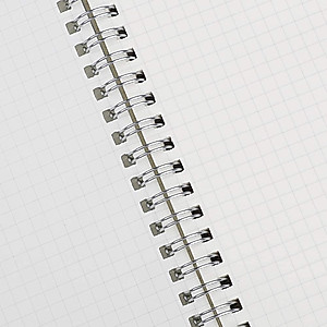 RETTACY Graph Paper Notebook 3-Pack - A5 Graph Grid Spiral Notebook with 160 Pages per Pack, Notebooks for School, Homework, Math, 100 GSM Premium Acid-Free Paper, Twin-Wire Binding, 5.7" × 8.22"