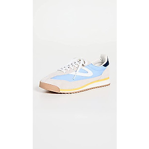 TRETORN Women's Rawlins Casual Lace-Up Sneakers, Light Taupe/Blue/Yellow, 11