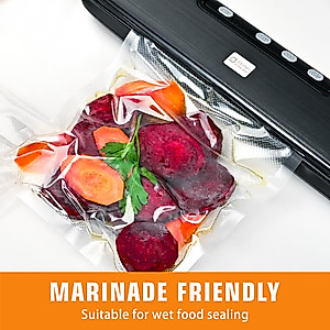 Vacuum Sealer Machine,Kitchen in the box Food Sealer Machine for Food Storage,Dry/Wet/Seal/Vac/External Vac Modes & 5 Sealing Temperatures,Automatic Air Sealer with 15Pcs Vacuum Seal Bags,Black