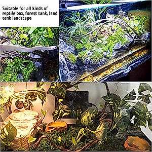 4Pcs Flexible Bend-A-Branch Jungle Vines Terrarium Leaves Lizard Gecko Habitat Tank Decor for Frogs, Snakes and More Reptiles