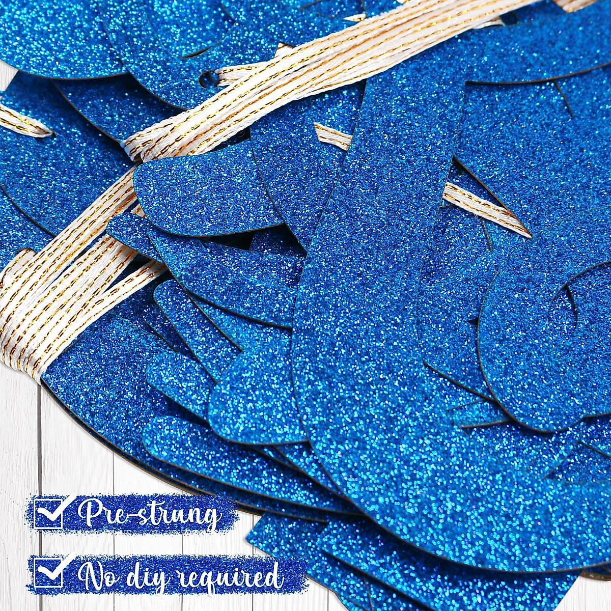 Glitter Something Blue Before I Do Banner, Something Blue Before I Do Bridal Shower Decorations, Wedding Party Banner, Engagement Banner, Bachelorette Party Decor, PRE-STRUNG