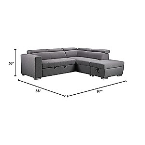 58943 Sectional, Grey