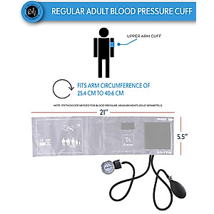 EMI Purple Deluxe Professional Aneroid Sphygmomanometer Manual Blood Pressure Monitor Set with Adult Cuff and Carrying Case #217