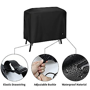 Andacar Griddle Cover for Yukon Glory Portable Grill Table, Outdoor 22 inch 17 inch Griddle Table Cover Waterproof Grill Stand Cover BBQ Grilling Cover Black - 34x24x32Inch