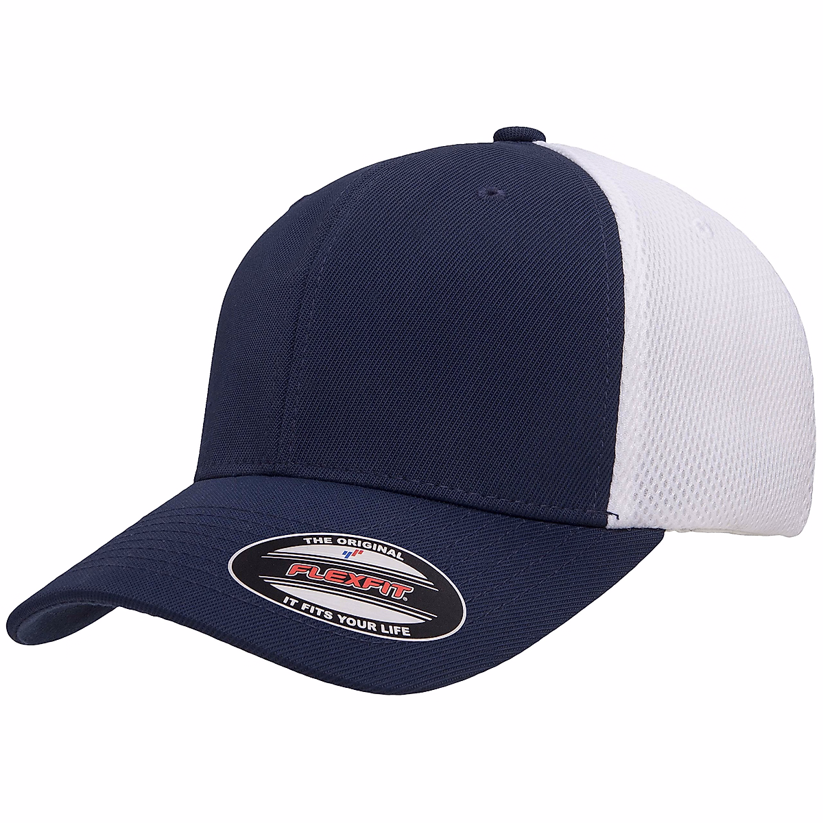 Flexfit unisex adult 6533 Hat, Navy/White, Large-X-Large US