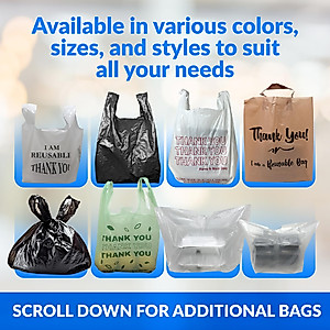Reli. Reusable Thank You Bags | 250 Bags Bulk | 2 Mil | Brown/Kraft Shopping Bags with Handles | Take out/ToGo Plastic Bags for Food, Grocery, Retail | 12" L x 6.75" W x 14" H | Self-Standing, Gusset