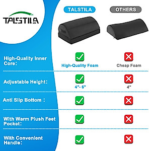 TALSTILA Foot Rest for Under Desk at Work, Office Desk Accessories - Foot Stool, Ergonomic Adjustable Memory Foam Footrest, Under Desk Footrest, for Office Desk & Office Chair - Back & Leg Pain Relief