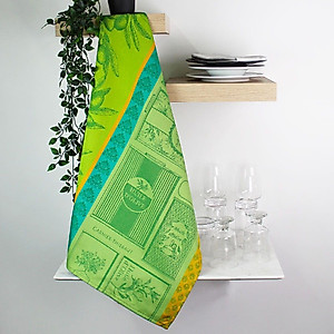 Garnier Thiebaut Huile d'Olives Vert Kitchen Towel, 22"x30"
