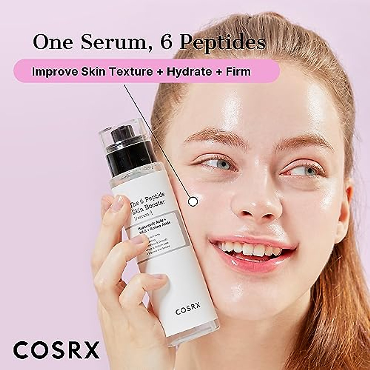 COSRX 6X Peptide Collagen Booster Toner Serum 150mL/5.07 Fl.Oz, Skin Renewal Boosting Facial Essence, Niacinamide & Hyaluronic Acid for All Skin Types, Korean Skincare, Paraben Free