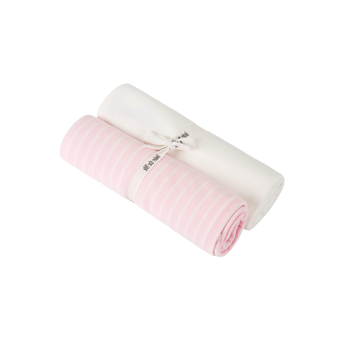 Under the Nile Organic Cotton Baby Girl Pink Stripe Swaddle Blanket 2 Pack
