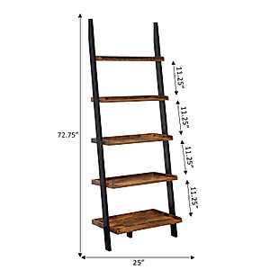 Convenience Concepts American Heritage Bookshelf Ladder, Barnwood/Black