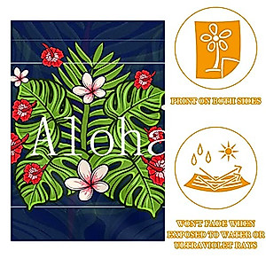 Hawaii Aloha Garden Flag, Double Sided Garden Outdoor Yard Flags for Summer Decor 28x40 Inch