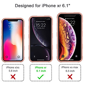 Arae Case for iPhone Xr - Wallet Case with PU Leather Card Pockets [Shockproof] Back Flip Cover for iPhone Xr 6.1 inch (Rosegold)