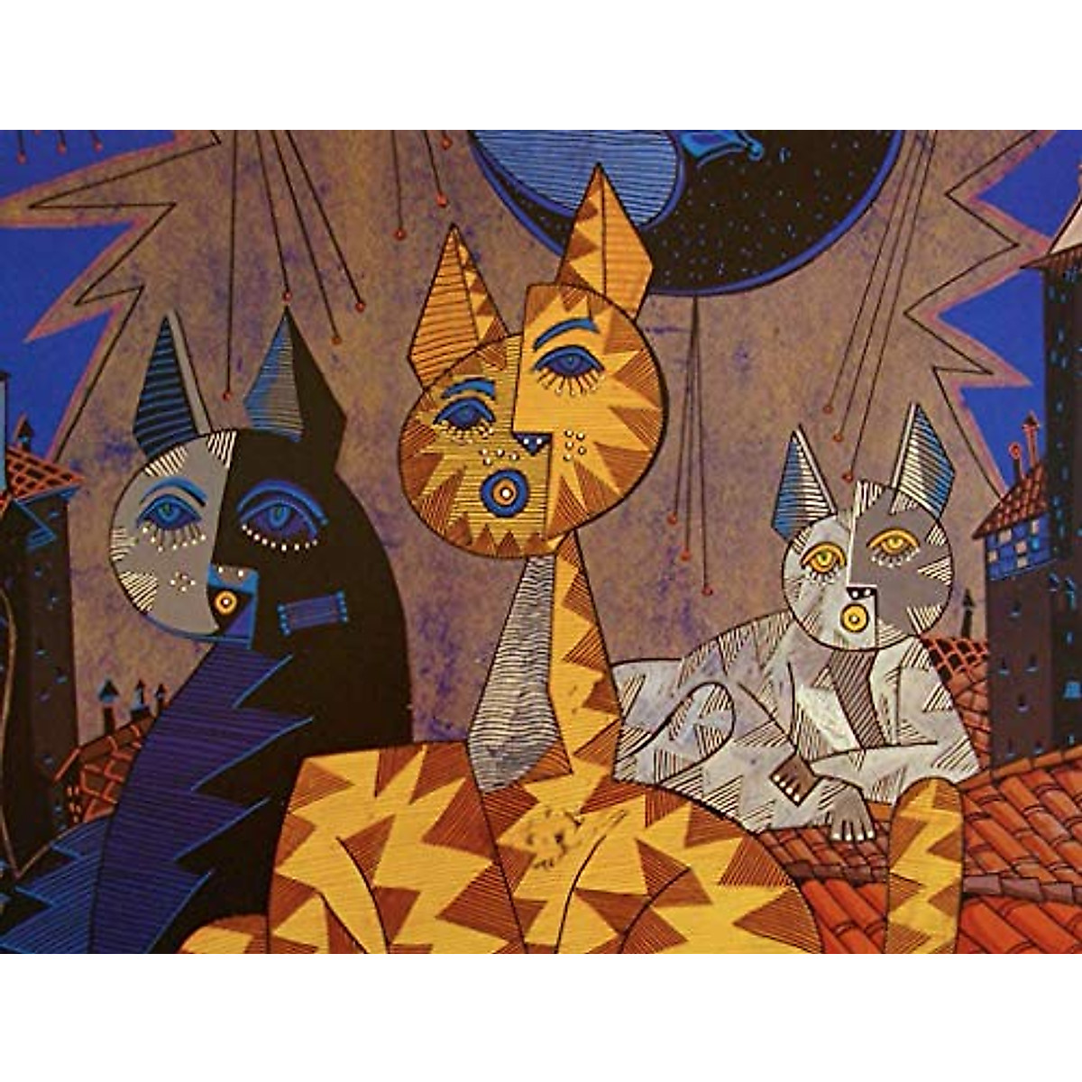 Tres gatos (86x63 cms.)