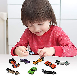 ArtCreativity 25 Pc Diecast Toy Vehicles Playset, Durable Diecast Mini Racer Cars in Assorted Designs, Cool Birthday Party Favors for Kids, Best Birthday Gift for Boys and Girls