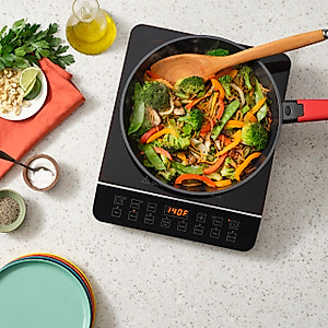Zavor Onyx Induction Cooktop, Electric Burner with 8 Quick Launch Buttons, Energy-Efficient Burners for Cooking up to 50% Faster, Cool Touch Surface, Safety Lock, Slanted Panel, 180 Minutes Timer