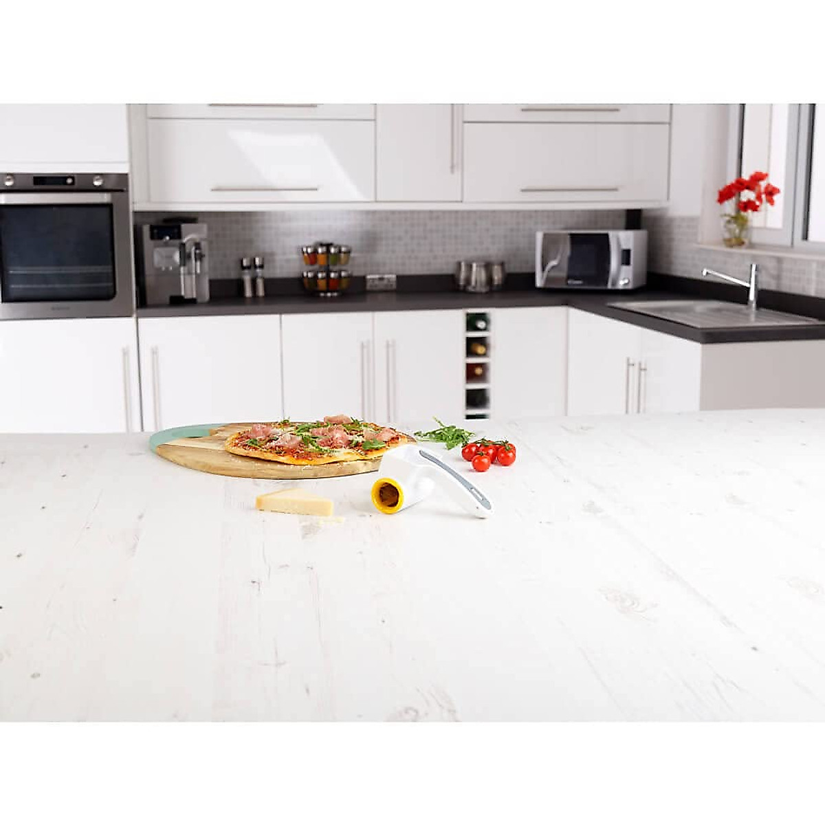 Zyliss Restaurant Cheese Grater - Handheld Rotary Cheese Grater - Cheese, Vegetable, Nut Grater - Steel Kitchen Shredder for Right- and Left-Handed Cooks - NSF Restaurant Certified - White