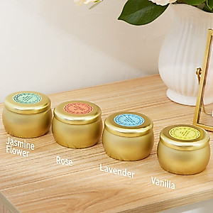 KNOURT 12 Pack Scented Candles Gift Set, Natural Soy Wax Single tin 4 oz for Family Gatherings, Romantic Candle Gifts
