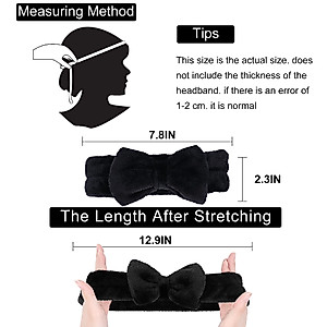 LADES 2 Pack Makeup Hair Headband, Bow Spa Headbands for Women Teen Girl Gifts Trendy Stuff, Soft Skincare Headband for Shower Washing Face