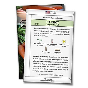 Sow Right Seeds - Spring Vegetable Seeds Collection for Planting - Individual Packets Basil, Broccoli, Carrot, Onion, Cauliflower, and Peas, Non-GMO Heirloom Seeds to Plant an Outdoor Home Garden