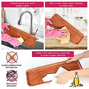 Serving platter (Set of 3-16x5,5inch) Serving Tray, wood serving tray, Dinner Platters Solid Natural Wooden Boards for Food Dinner - Decorative Trays for Eating and Home kitchen Decor