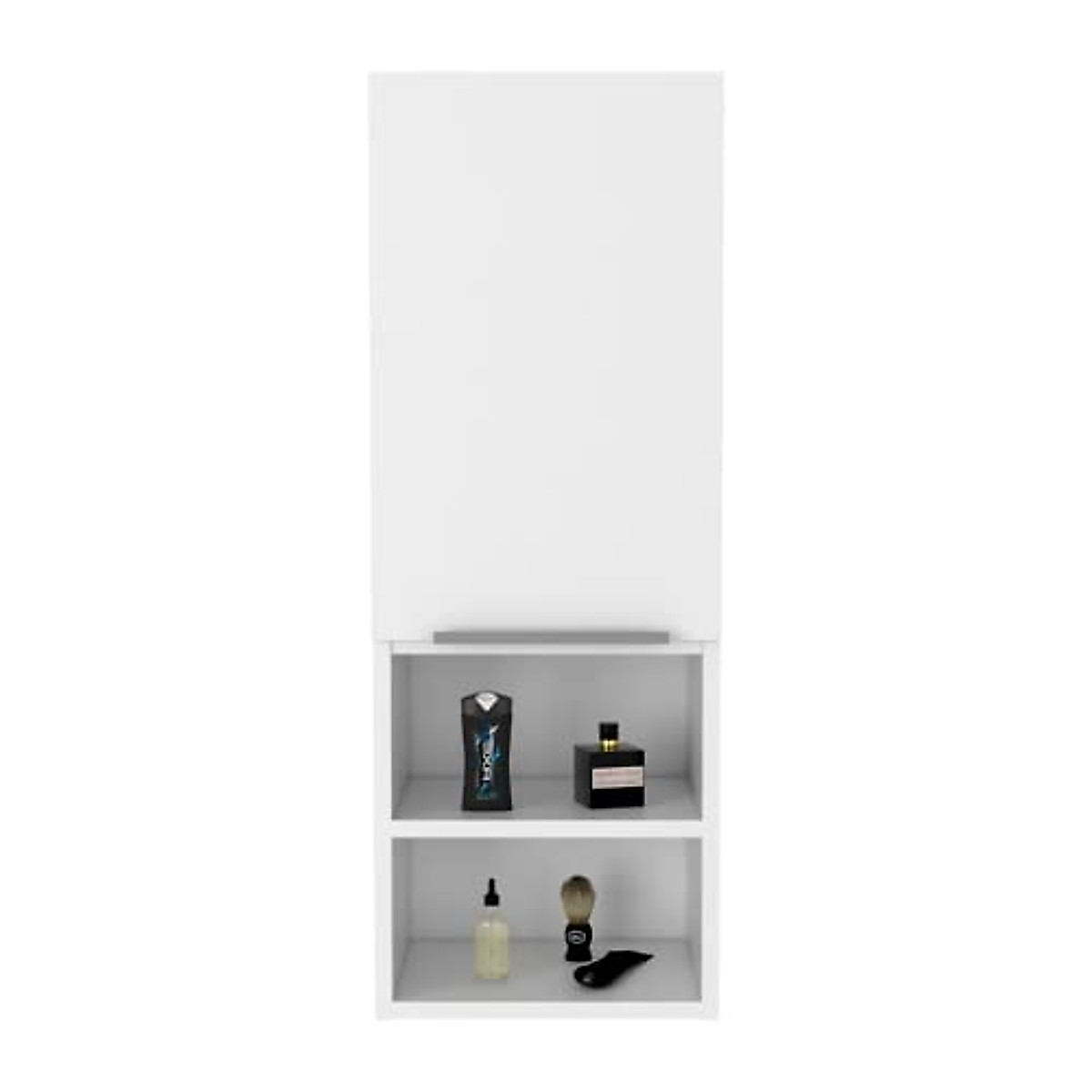 Savona Medicine Cabinet with Single Privacy Door, Two Interior Shelves, Two External Shelves - White