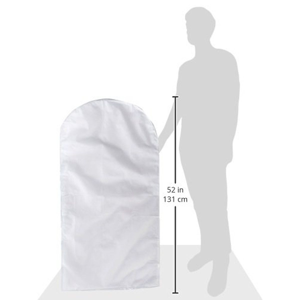 Whitmor Zippered Protective Gown Bag, Clear