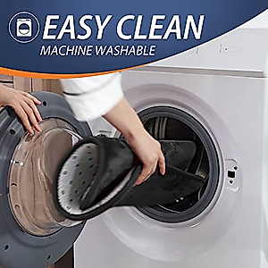 Walensee Extra Thick Memory Foam Bath Rug (17x24 Black) Non Slip Absorbent Super Cozy Velvet Bathroom Mat, Luxury Soft Plush Small Carpet for Bath Room Shower Floor Tub, Machine Wash Dry