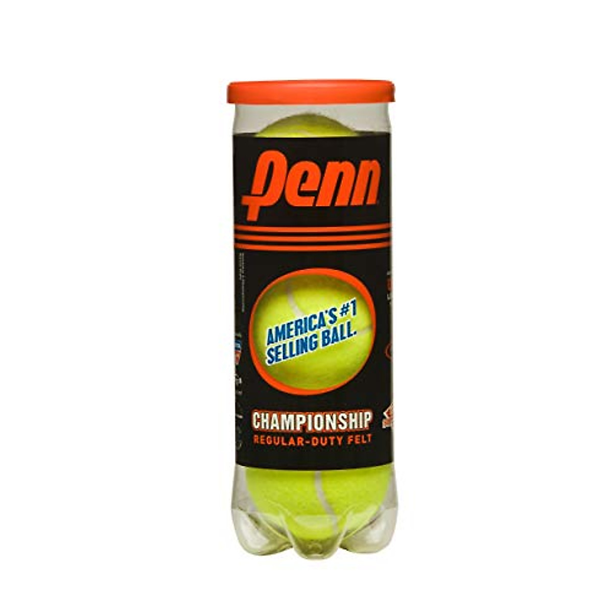 Penn Championship Tennis Balls - Regular Duty Felt Pressurized Tennis Balls - 24 Cans, 72 Balls, Yellow