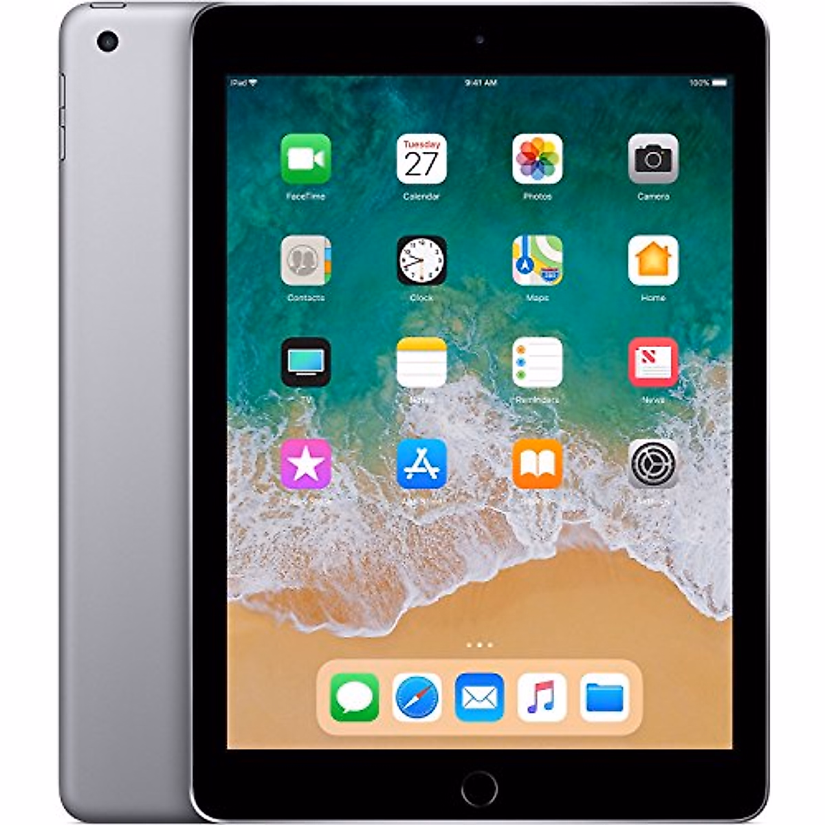 2018 Apple iPad (9.7-inch, Wi-Fi, 128GB) - Space Gray (Renewed Premium)