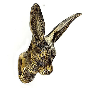 IndianShelf 1 Pack Hooks | Farmhouse Coat Hooks | Antique Hook Racks | Aluminium Hooks for Hanging Keys | Rabbit Wall Hooks for Hanging Coats [11.43 Cm]