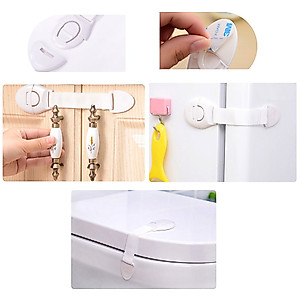 10 Pack Baby Safety Locks Child Proof Cabinets Drawers Appliances Toilet Seat Fridge and Oven Tools
