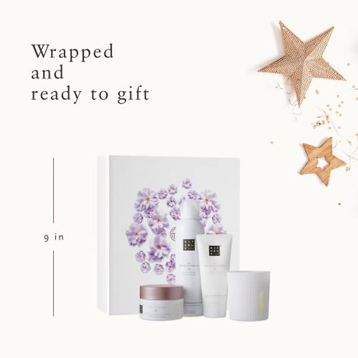 RITUALS Sakura Renewing Gift Set - Foaming Shower Gel, Body Scrub, Body Cream & Candle with Rice Milk & Cherry Blossom - Medium
