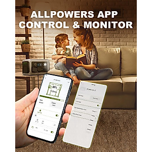 [Upgraded Version] ALLPOWERS R600 Super-Quiet Portable Power Station, 299Wh 600W LiFePO4 Battery Backup with UPS Function, 400W Max Input, MPPT Solar Generator for Outdoor Camping, RVs, Home Use