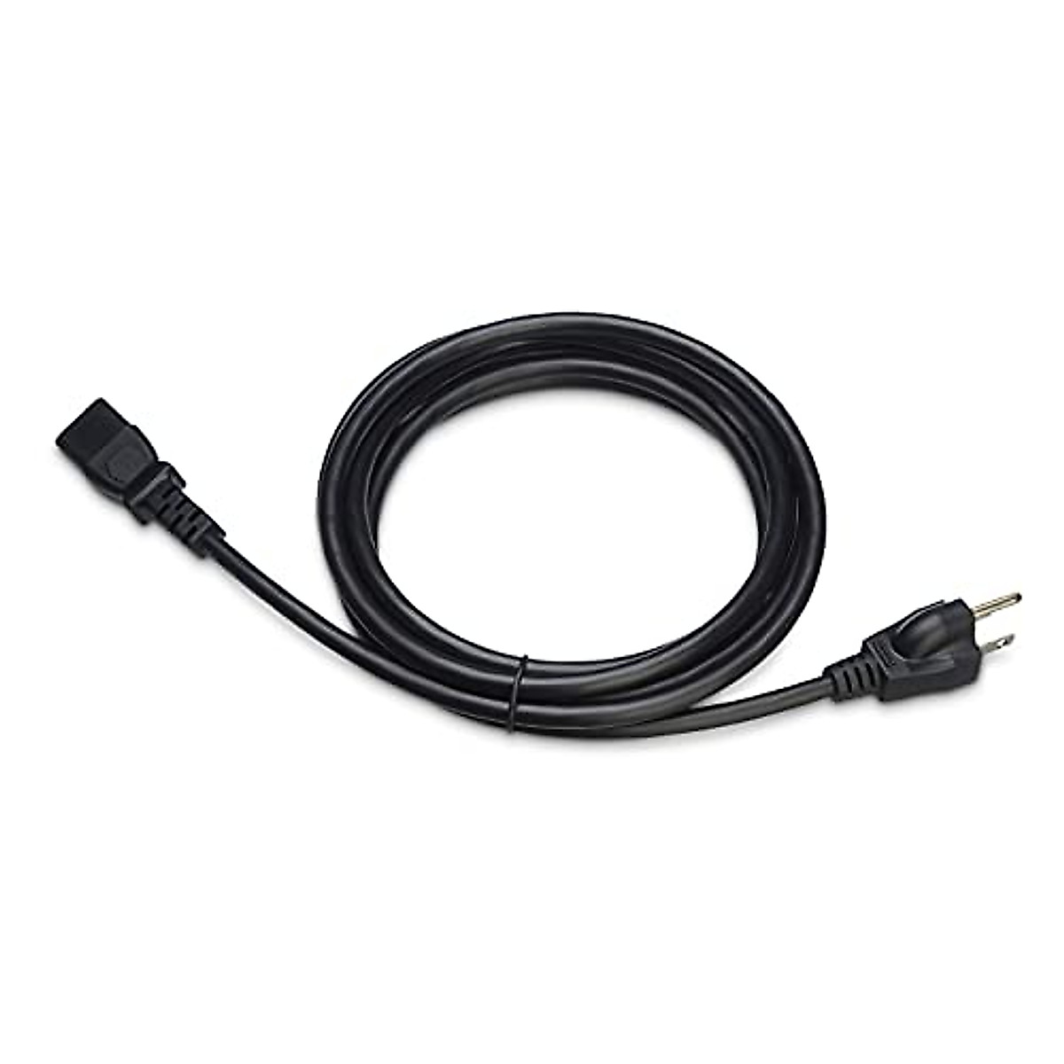 Amazon Basics Computer Monitor TV Replacement Power Cord, 10', Black