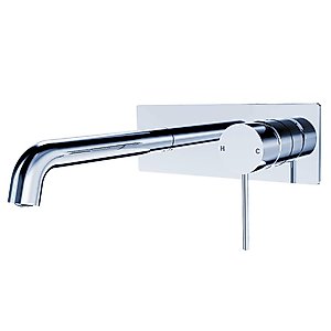 ZUKKI Copper Bathtub Faucet Bathroom Fixtures Vanity Vessel Sink Faucet Wall Mounted Brass Basin Mixer Taps Sink Mixer Tap Faucet Hot and Cold Spout Sink Rough Valve Polished Chrome