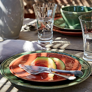 Casafina Ceramic Stoneware 26 oz. Soup & Cereal Bowl - Fontana Collection, Forest Green | Microwave & Dishwasher Safe Dinnerware | Food Safe Glazing | Restaurant Quality Tableware