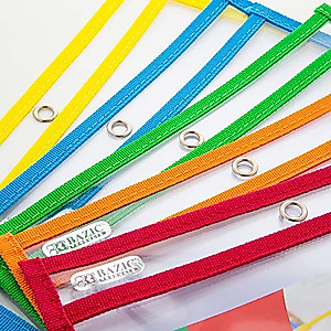 BAZIC Reusable Dry Erase Pockets 13.5"x10.5", Clear Plastic Sleeves Sheet Protector w/Ring, for Kids Student School Teacher Supplies, Total 50 Count