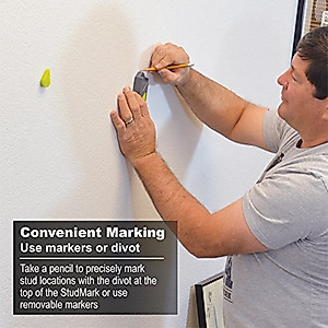 Calculated Industries 7310 StudMark Magnetic Stud Finder with 2 Removable Magnet Markers | Finds & Marks up to 3 Stud Locations | Updated 2020 More Powerful Rare Earth Magnets, No Batteries Needed