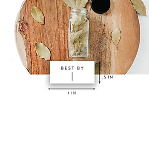 160 Clear Expiration Date Labels for Spice Jars - Waterproof Use by Food Date Labels for Containers - Best by Pantry Labels - Freezer Refrigerator Label - Kitchen Write On Labels Pantry Organization