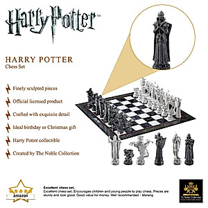 The Noble Collection Harry Potter Wizard Chess Set - 32 Detailed Playing Pieces - Officially Licensed Harry Potter Film Set Movie Props Toys Gifts