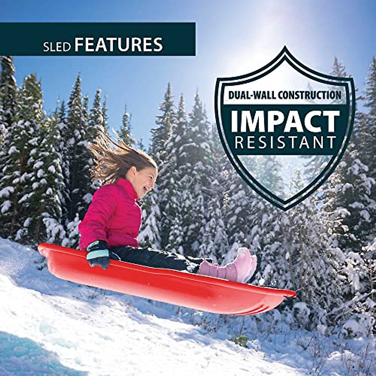 Lifetime Premium Snow Sled, 48", 2 Pack
