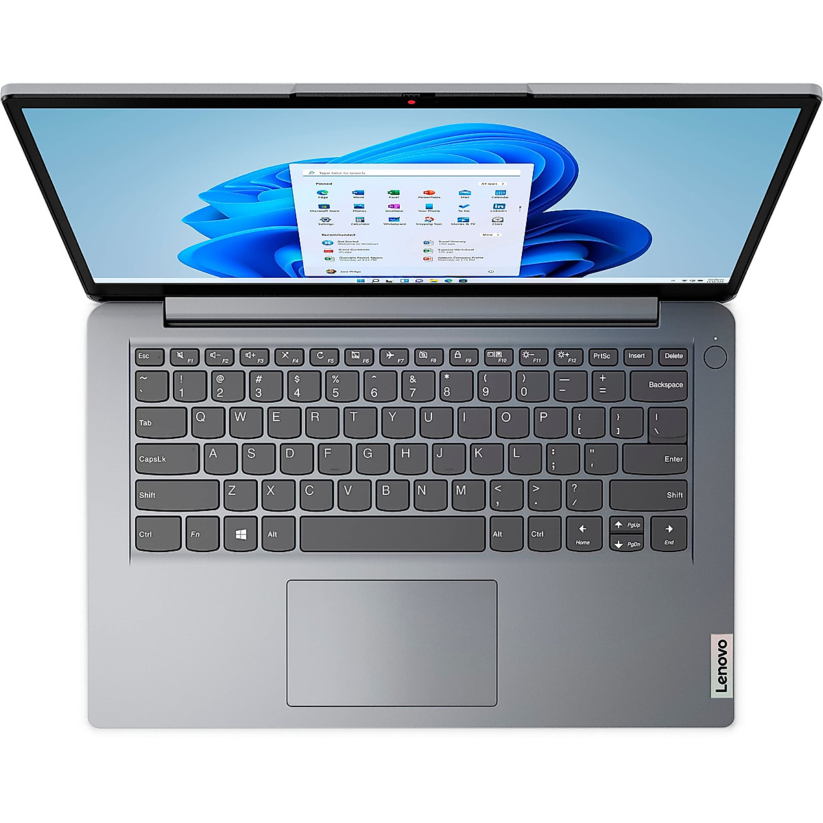Lenovo IdeaPad 1i 14" Laptop Computer, Intel Quad-Core Pentium Silver N5030 Processor, 4GB DDR4 RAM, 128GB eMMC, WiFi 6, BT 5.1, Cloud Grey, 1-Year Office 365, Windows 11 S, BROAG Cable